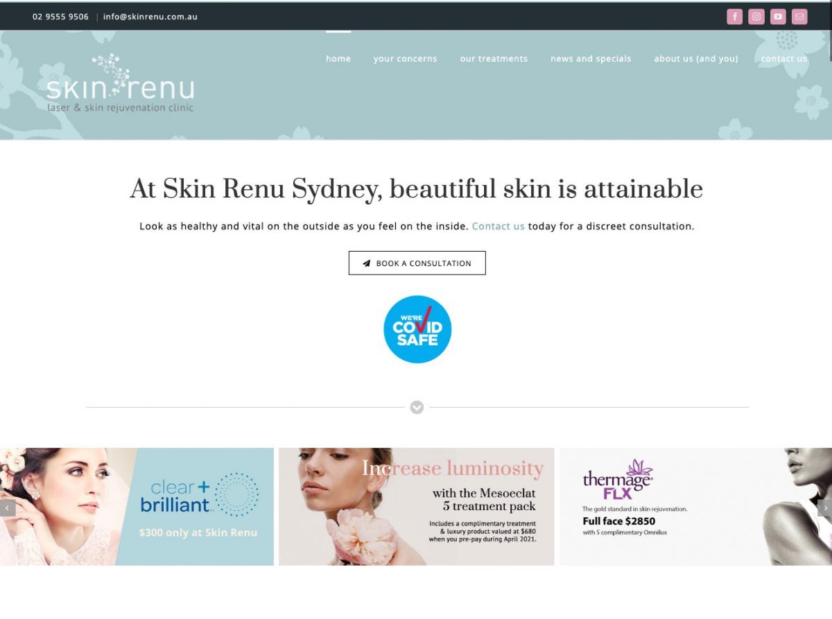 Skin Renu - website by Jules Ober | Sydney | Melbourne